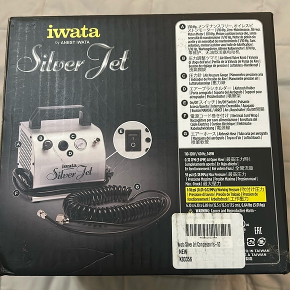 Iwata | Other | New In Box Iwata Silver Jet Airbrush Compressor | Poshmark